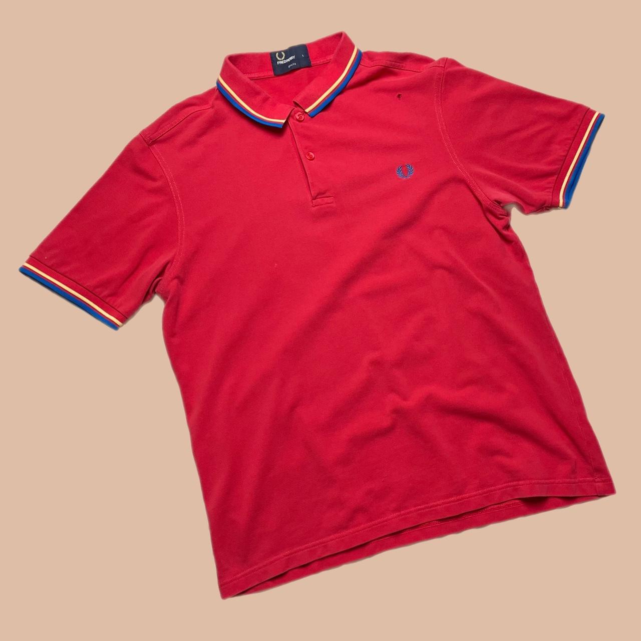 Fred Perry Men's Red Polo-shirts | Depop