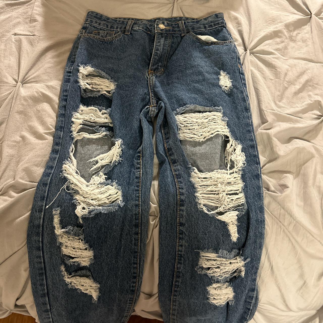 SHEIN medium wash jeans Never worn Size medium... - Depop