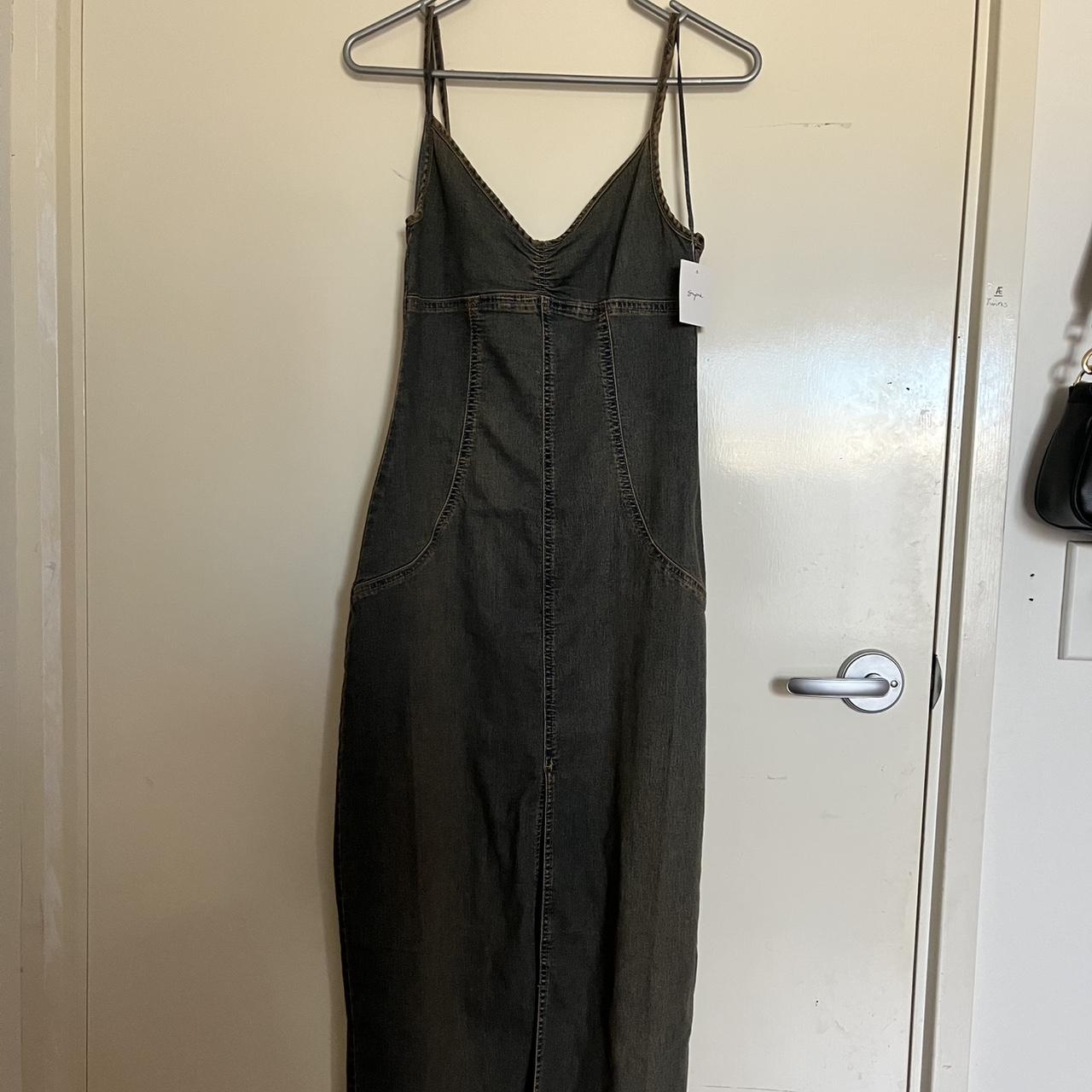 Supre denim dress Brand new Size 8 Adjustable straps - Depop