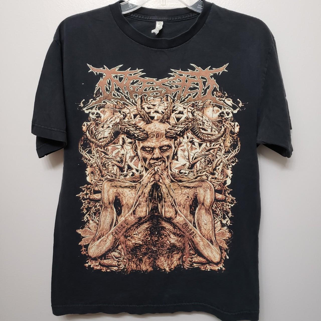 Unisex size medium Ingested band tshirt. Well worn... - Depop
