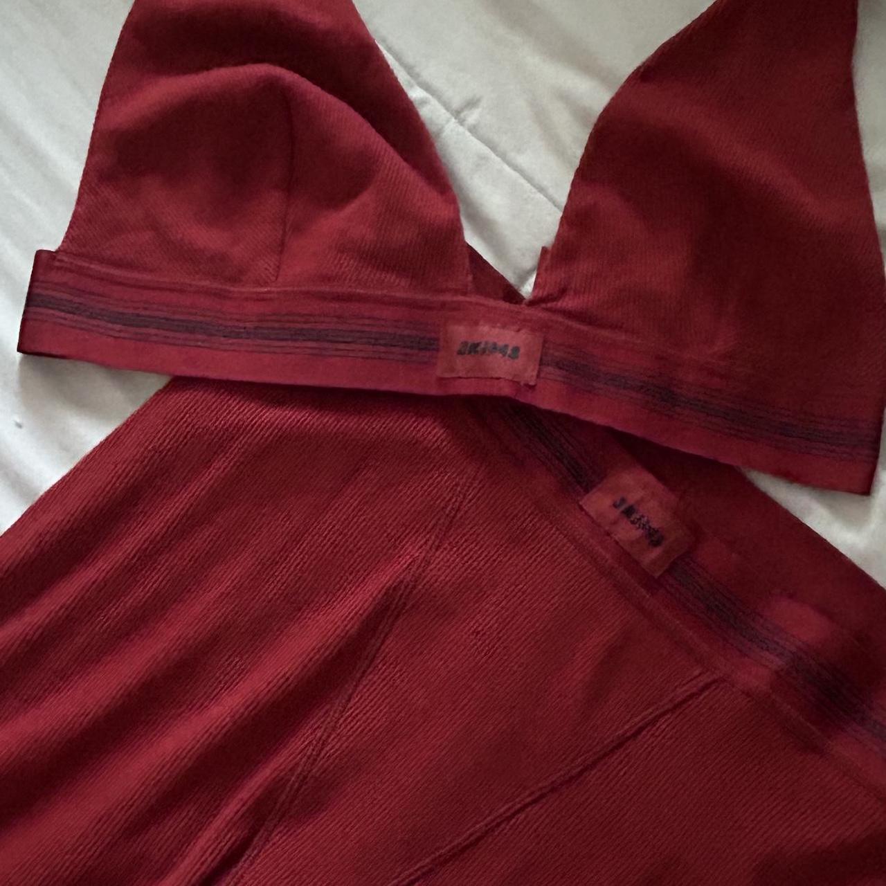 Limited edition dark red skims leggings and... - Depop