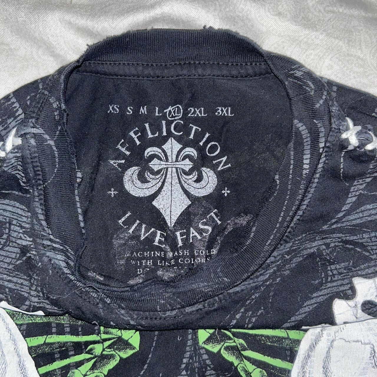 Vintage Affliction T Shirt TAG Size XL FITS Like A... - Depop
