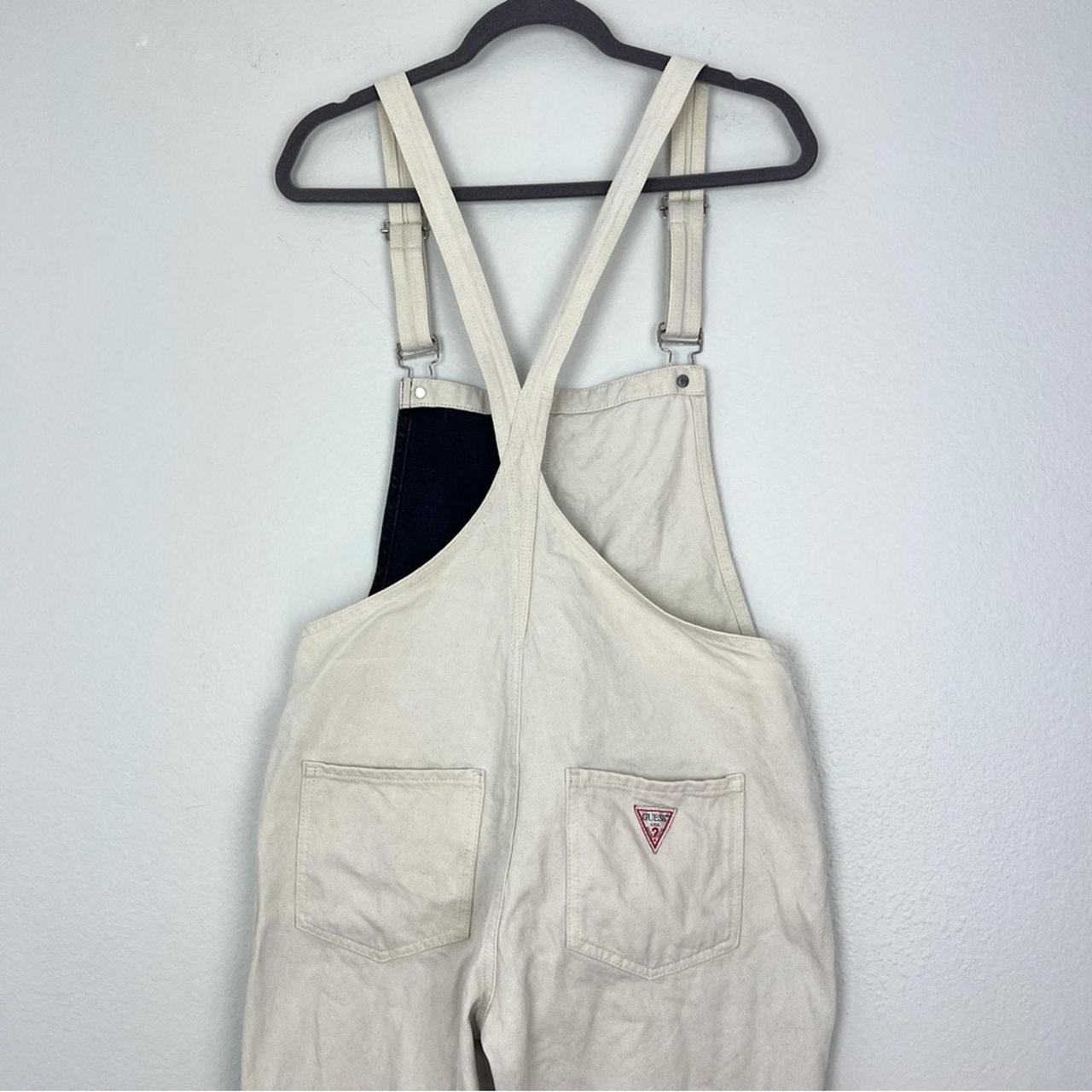 Guess | Black White Retro Two Tone Overalls Triangle... - Depop