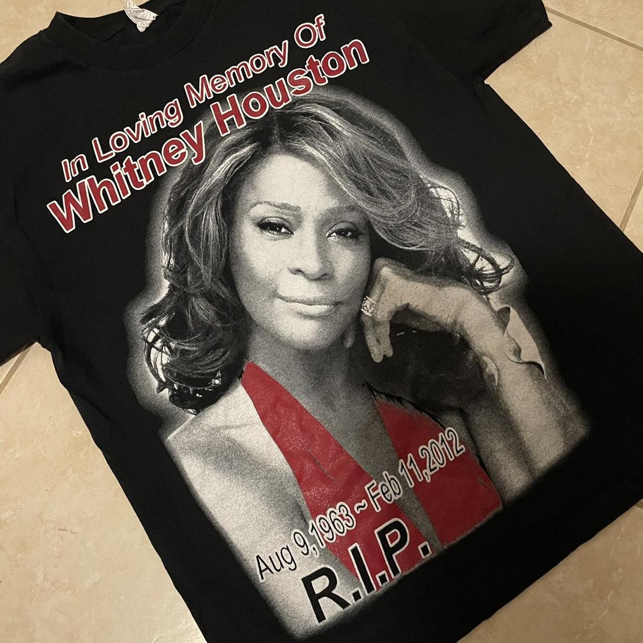 vintage Whitney Houston rap like tee size large... - Depop