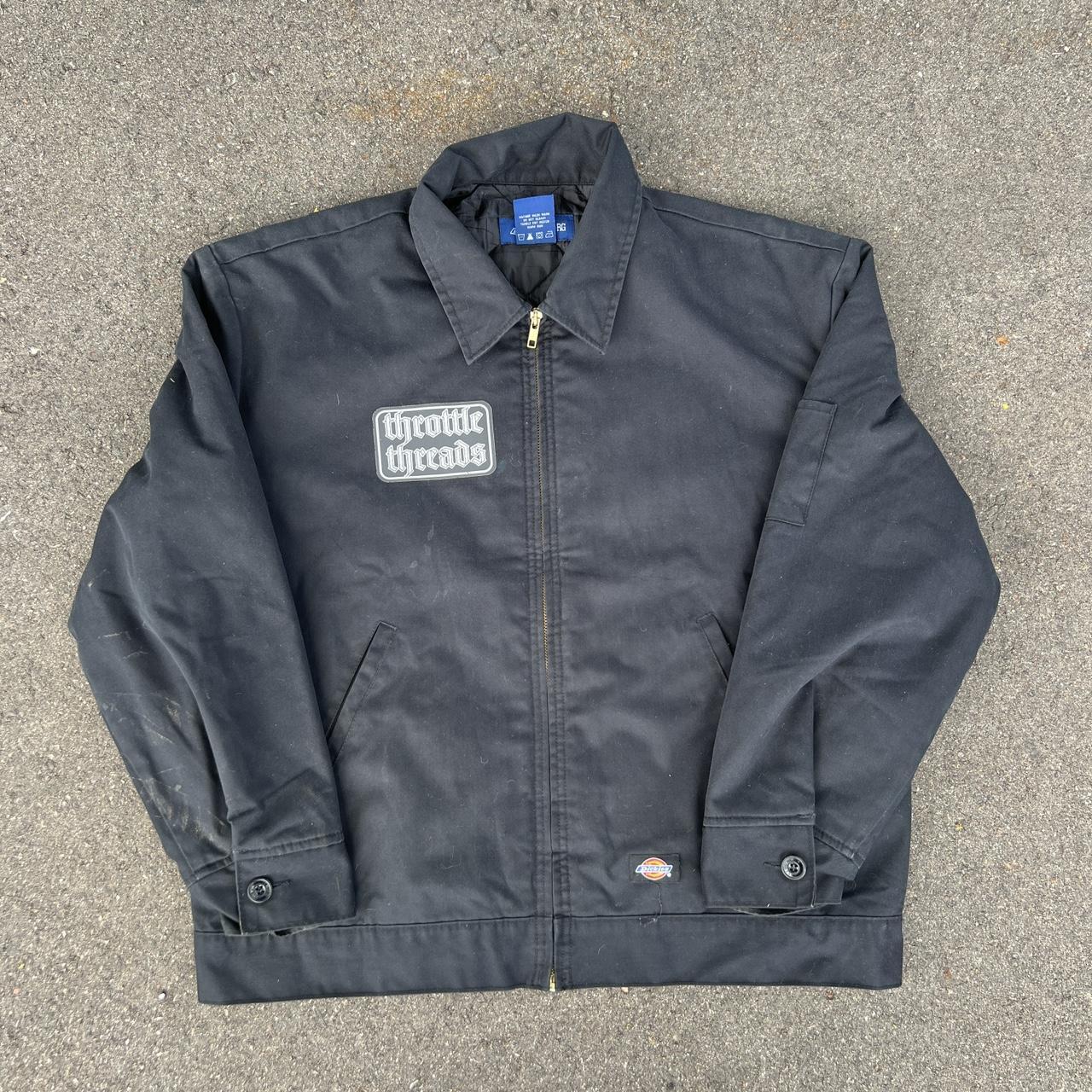 Dickies Men's Grey and Black Jacket | Depop