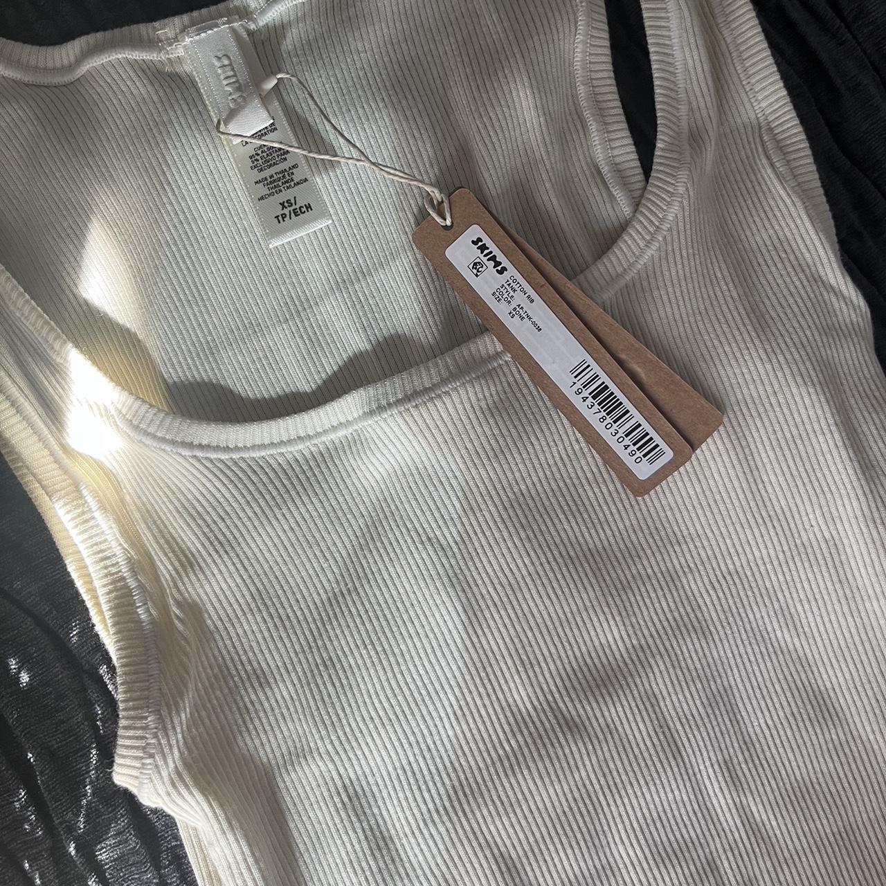Cozy and basic SKIMS ribbed tank in color Bone 🦴... - Depop