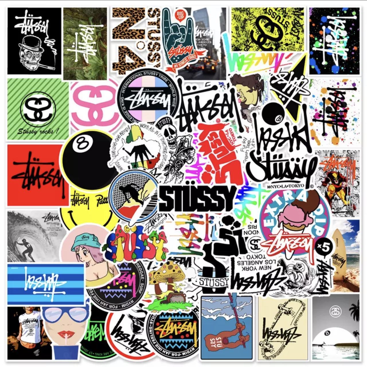 10 pack STUSSY style stickers, Streetwear, perfects... - Depop