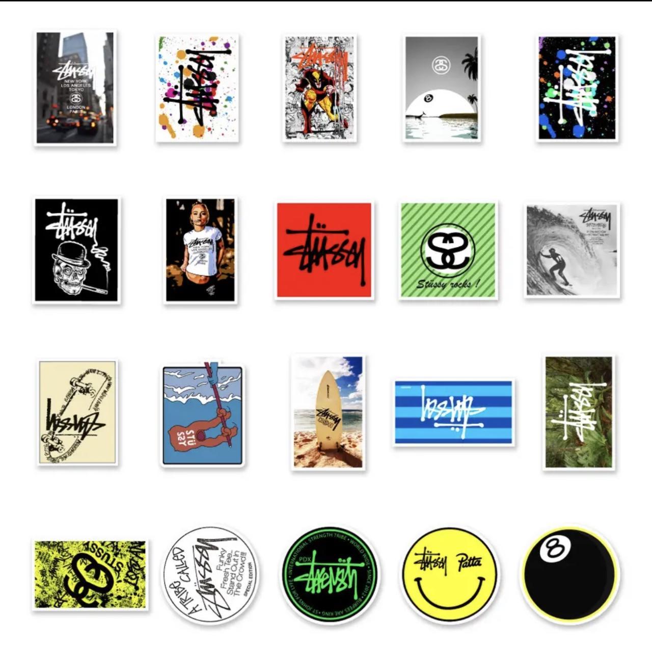 10 pack STUSSY style stickers, Streetwear, perfects... - Depop