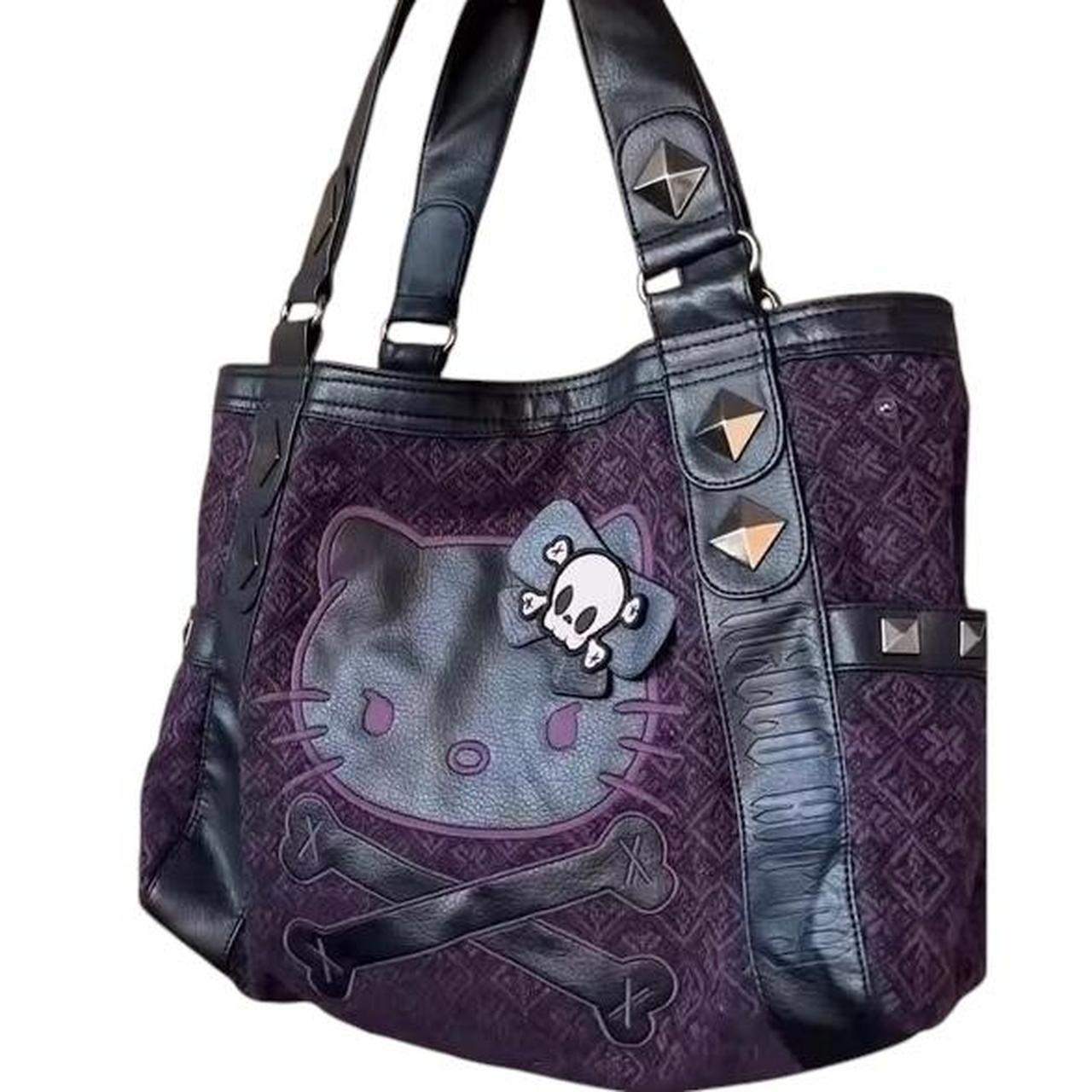 Sanrio Hello Kitty vintage skull and crossbones tote... - Depop