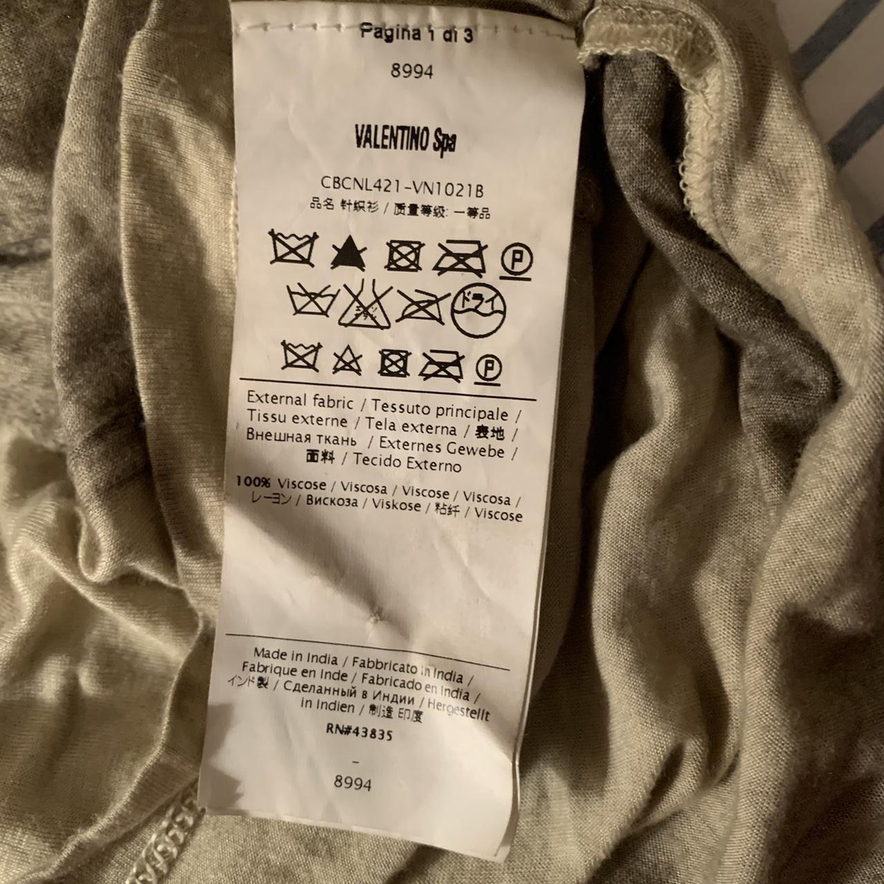 Valentino top with flower made of ribbon, grey... - Depop