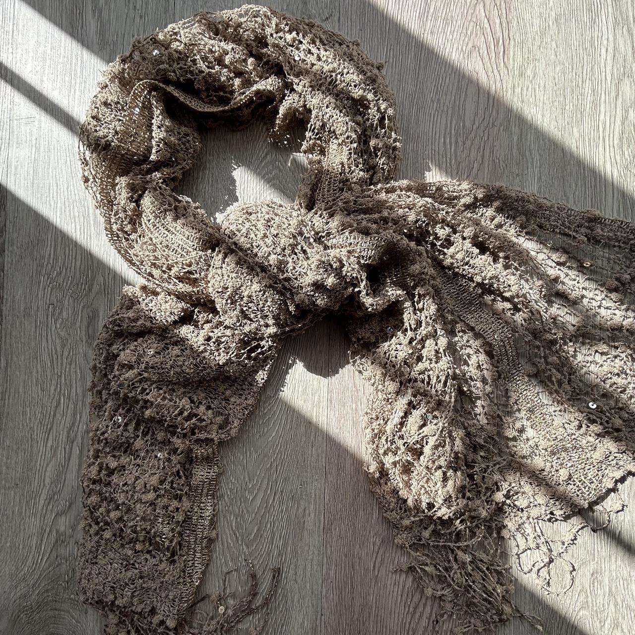 funky scarf duo, dimensions included - Depop