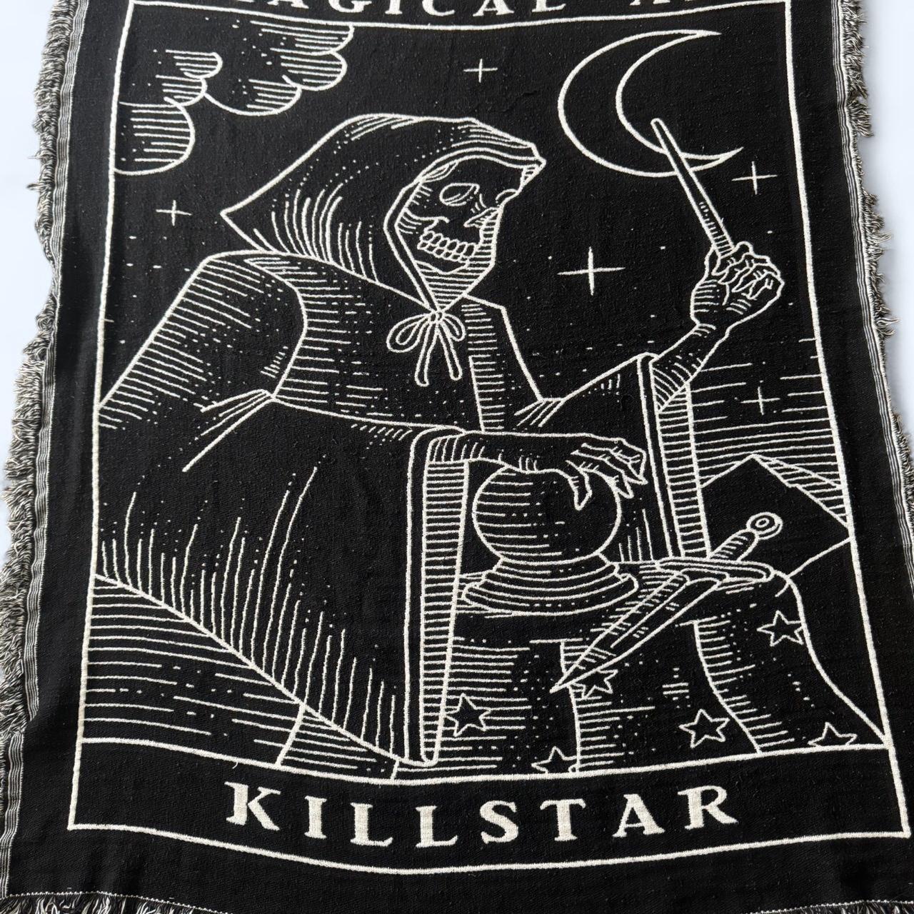 Black and white Killstar tarot blanket #goth #witchy... | Depop