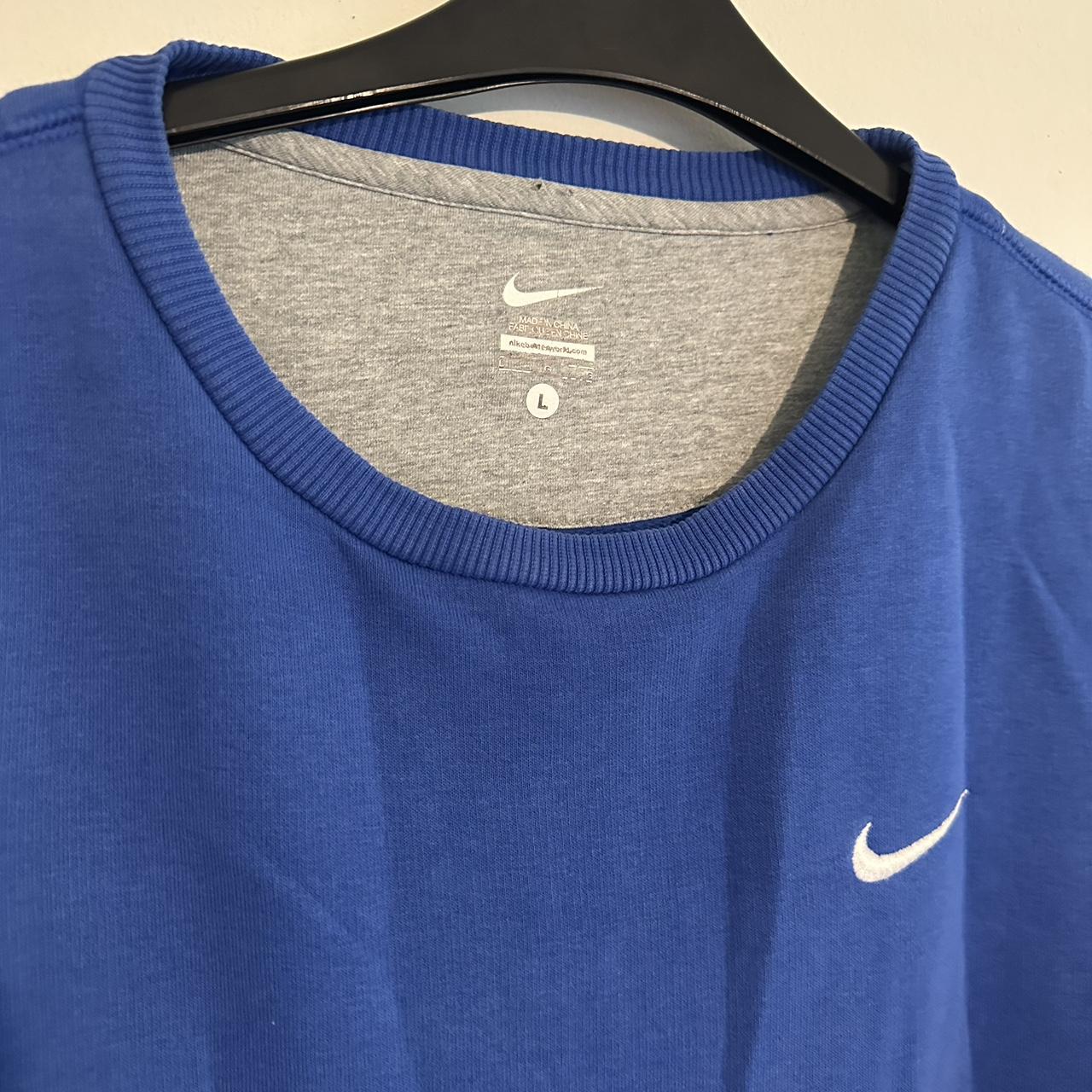 Nike Essentials Embroidered Swoosh Tick Sweatshirt... - Depop