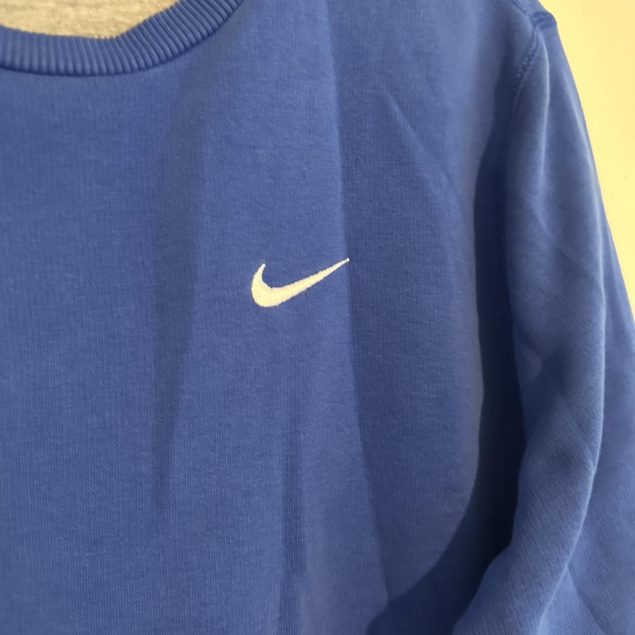 Nike Essentials Embroidered Swoosh Tick Sweatshirt... - Depop