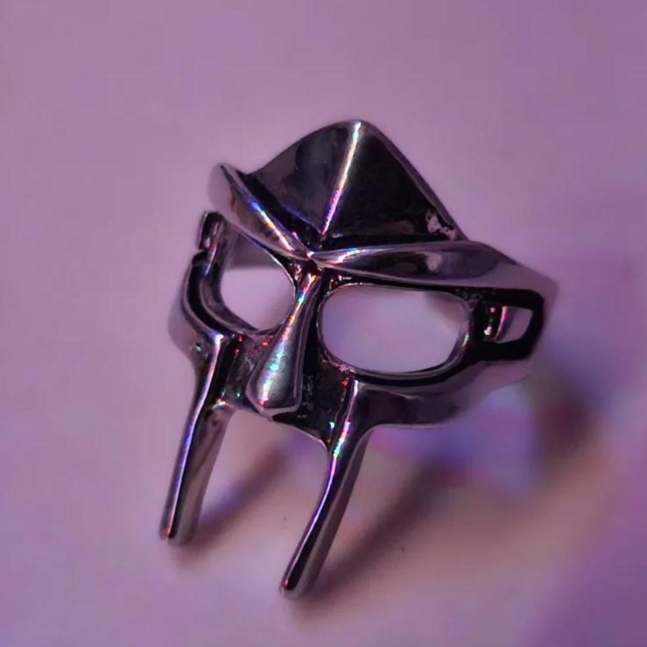 Adjustable mf doom ring, very good quality metal and... - Depop