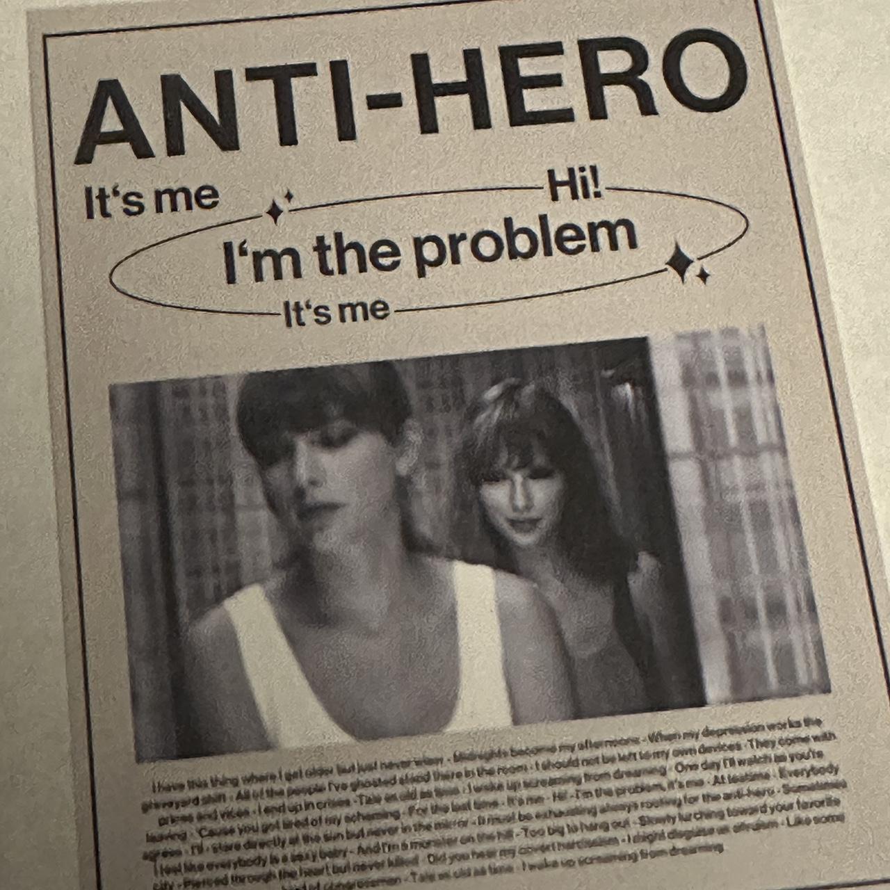 taylor swift anti hero mini poster (4x6) more info... - Depop
