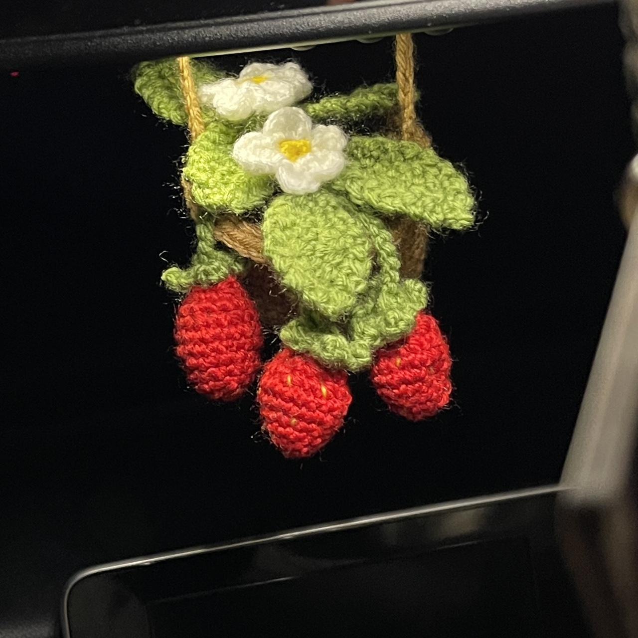 Strawberry Car Charm Handmade by me | Depop