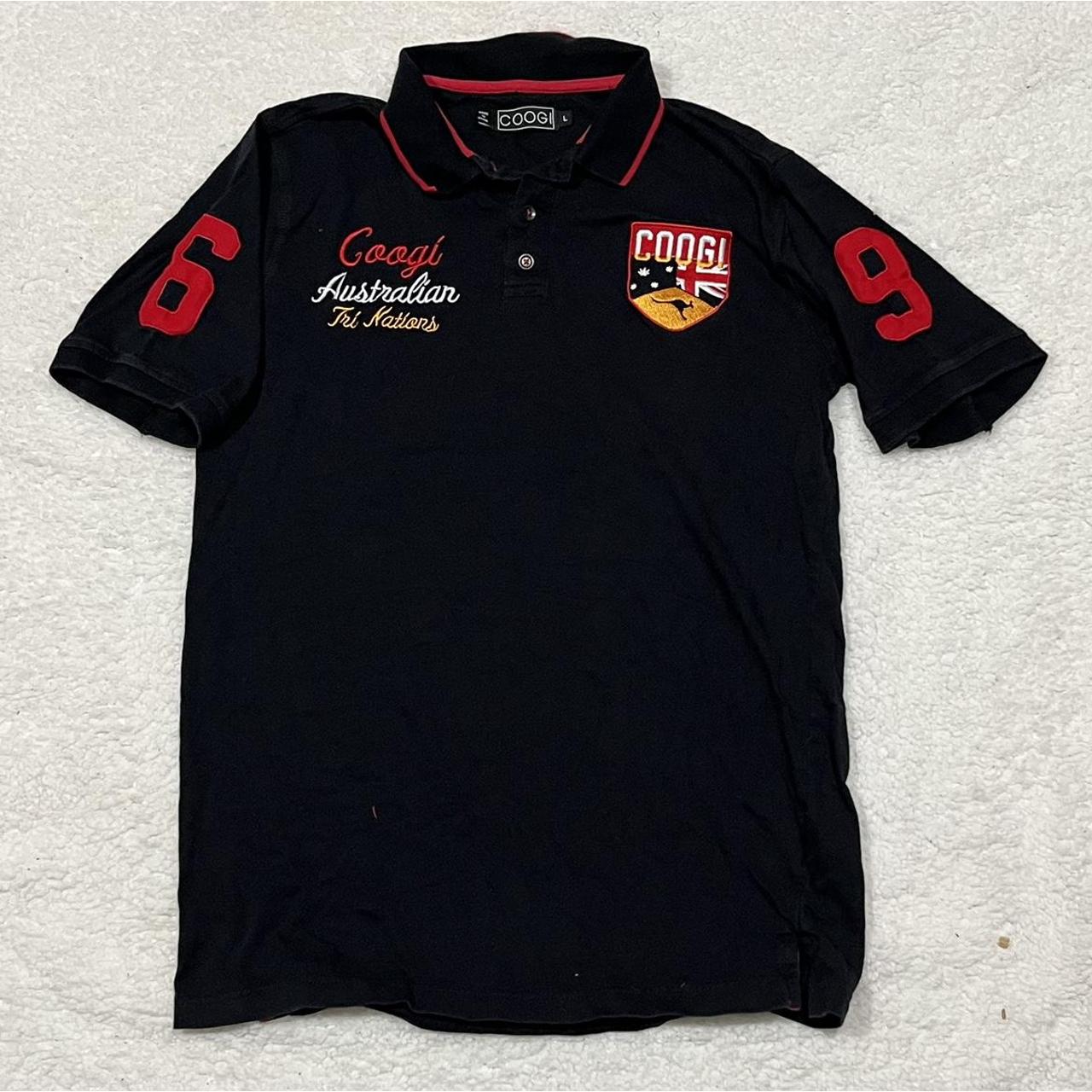 Coogi Polo Shirt Men's L Black Short Sleeve... - Depop