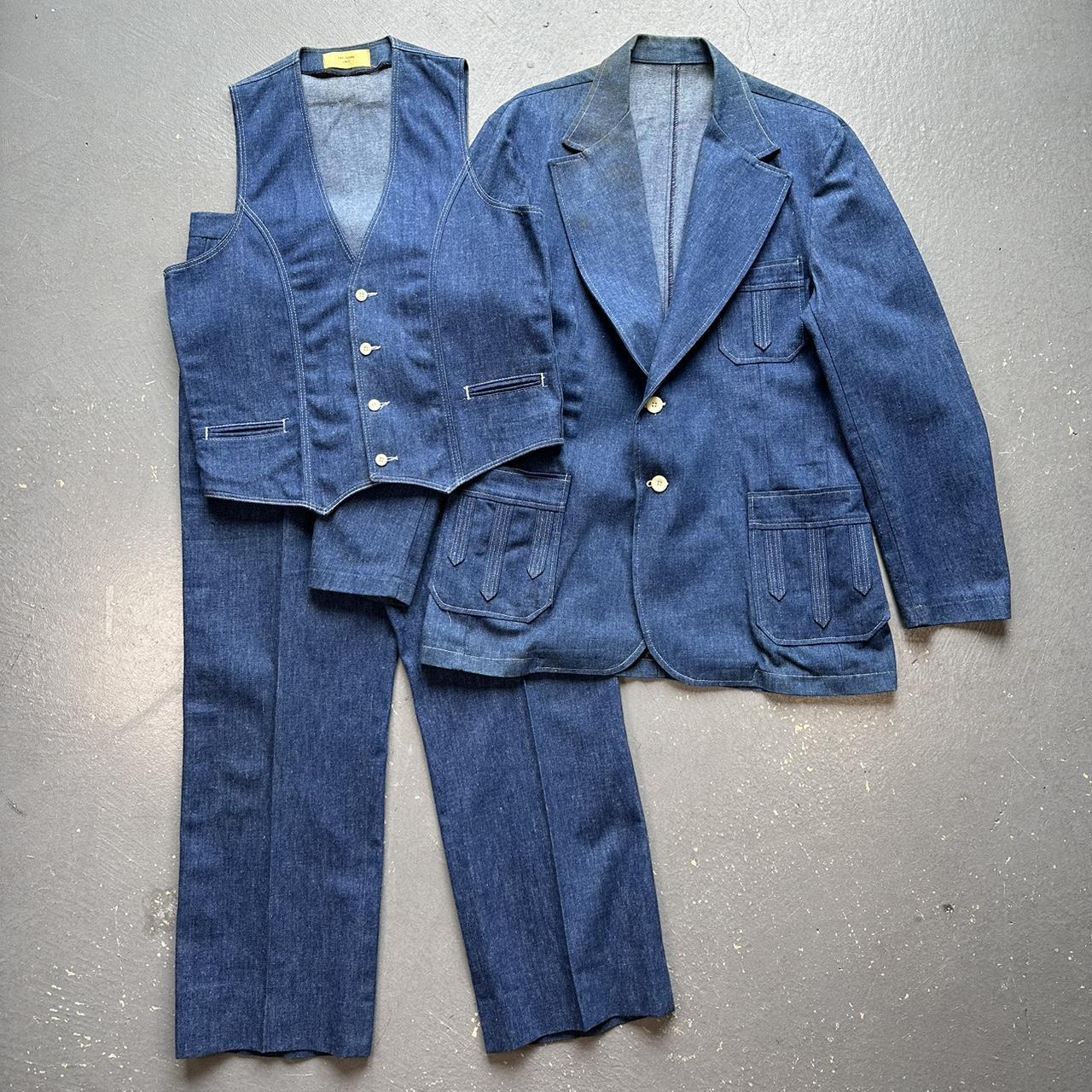 1970's Sears 3-piece denim suit - The 3 pieces... - Depop