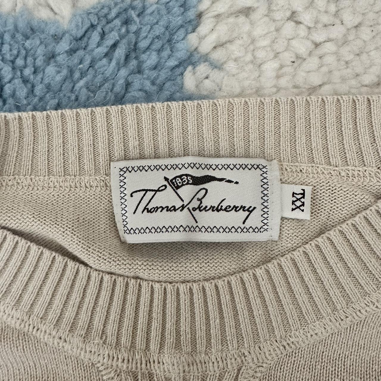 Beige Thomas Burberry thin knit jumper. Great... - Depop