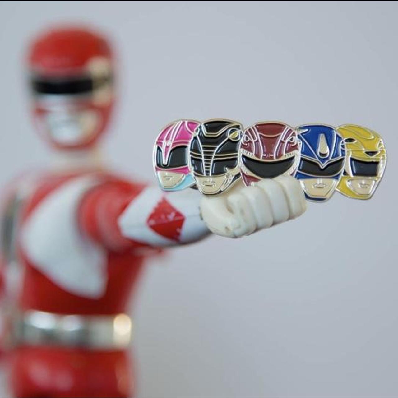 Power Rangers Pin. Dead stock. Note blue chin on... - Depop