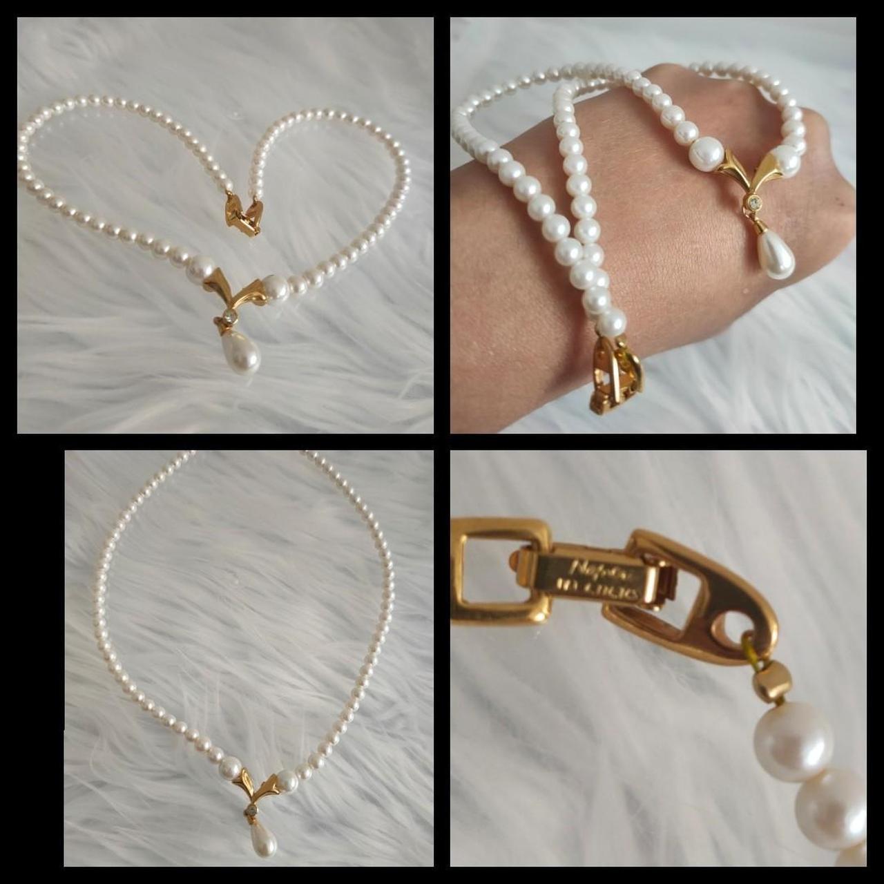 Vintage Napier Pat 4.774.743 beaded pearl style Tear... - Depop
