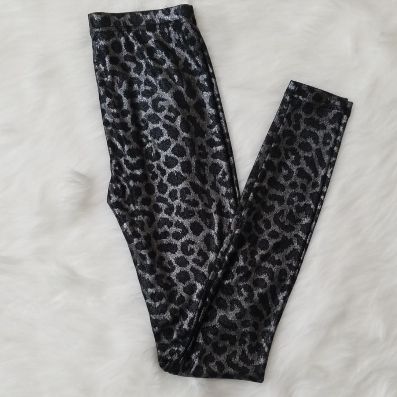 Xhilaration Women's Black and Silver Hosiery-tights | Depop