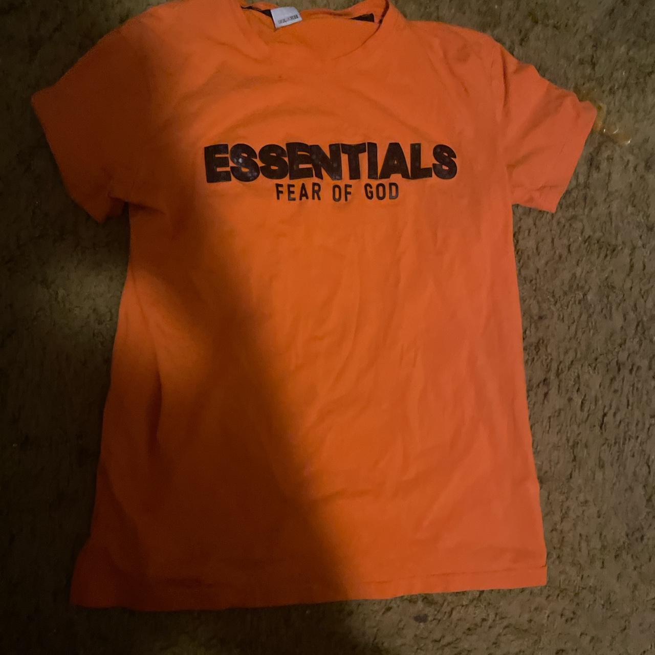 good quality orange essentials shirt | Depop
