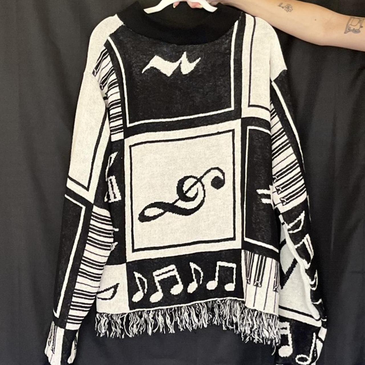 One of a kind custom made sweater #musicsweater... - Depop