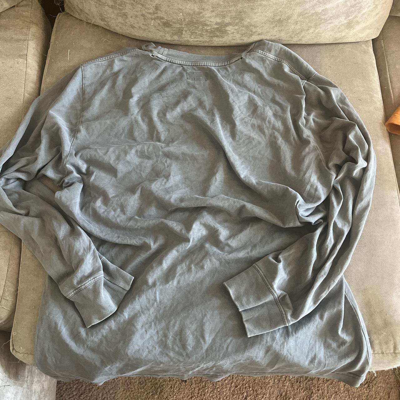 Grey supreme tee long sleeve tee authentic - Depop