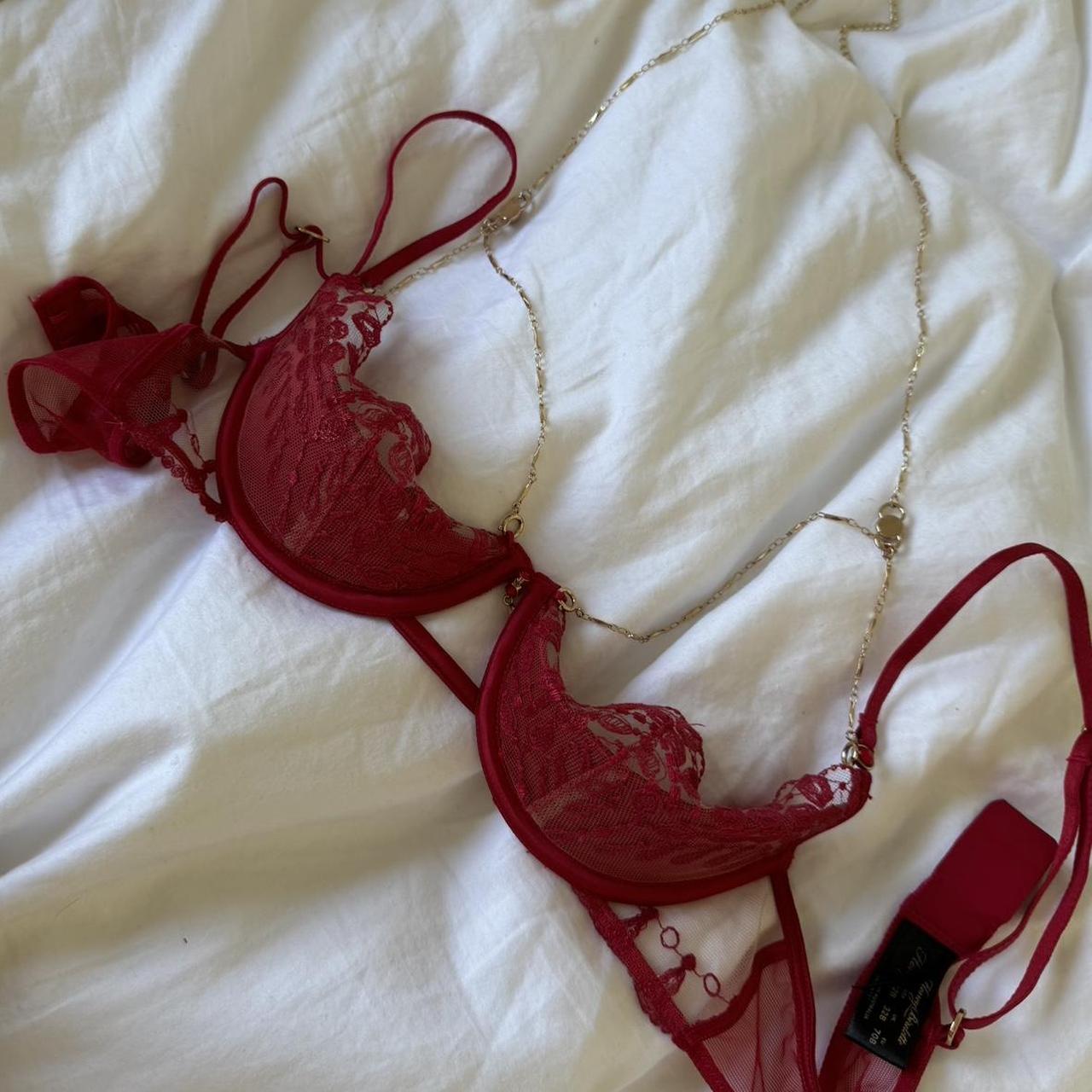 Honey Birdette US Ruby red bra 32B #honeybirdette... - Depop