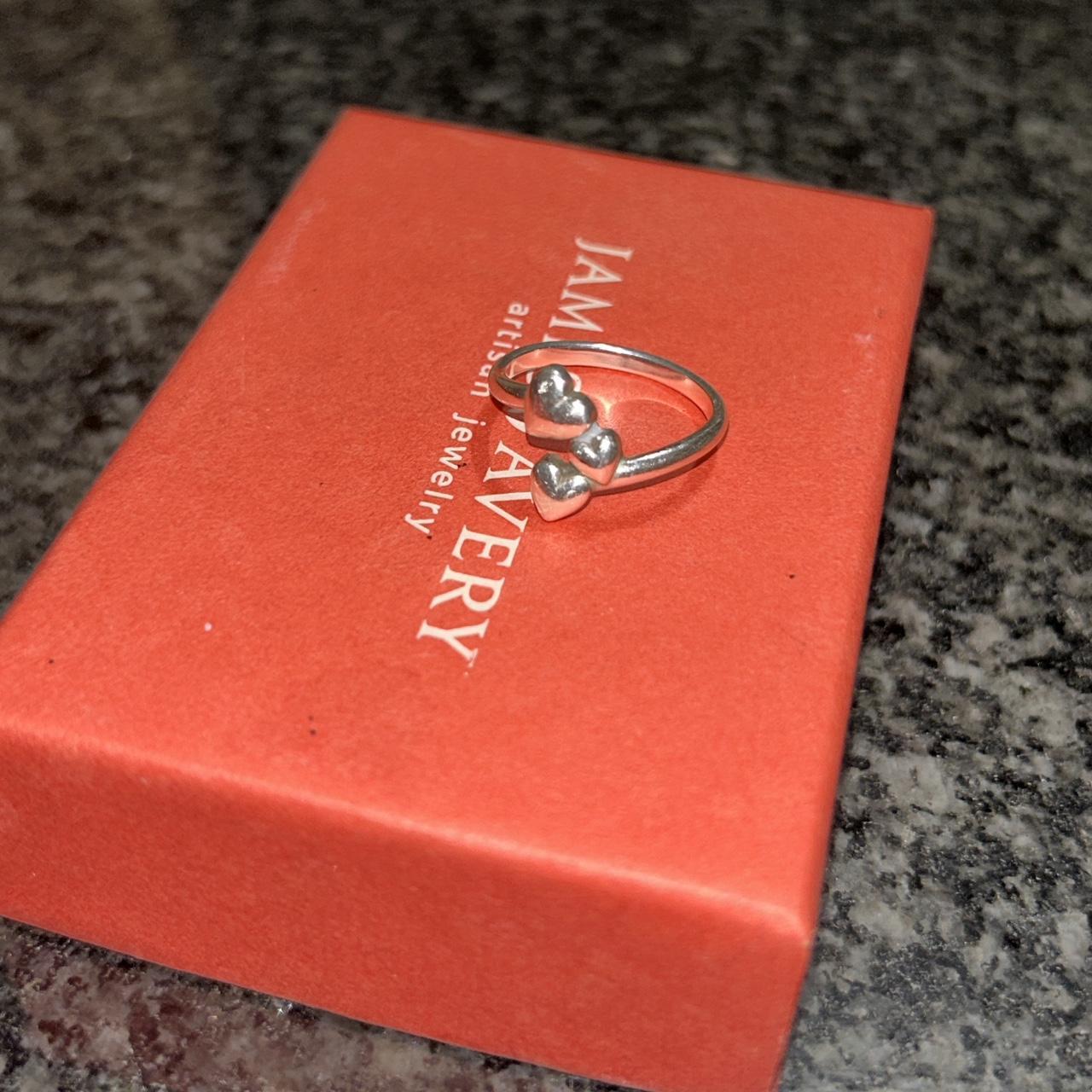 James Avery sterling silver heart ring 💐- SIZE 5... - Depop
