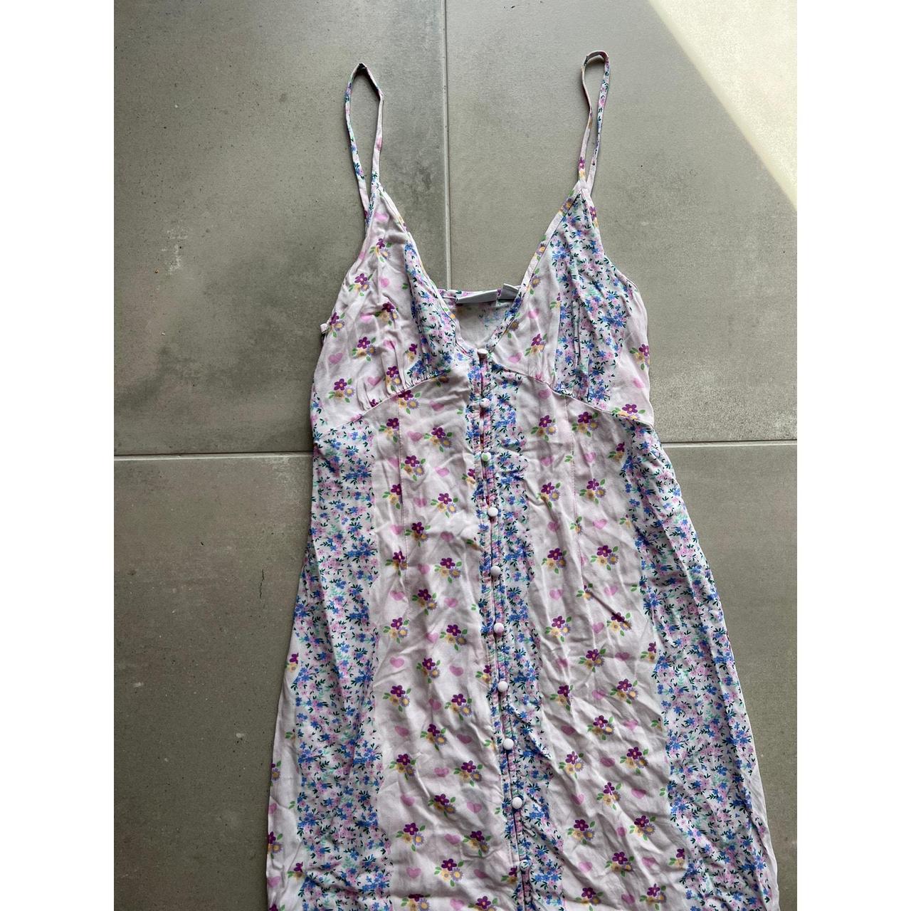 Vila maxi patchwork cami maxi dress with button... - Depop