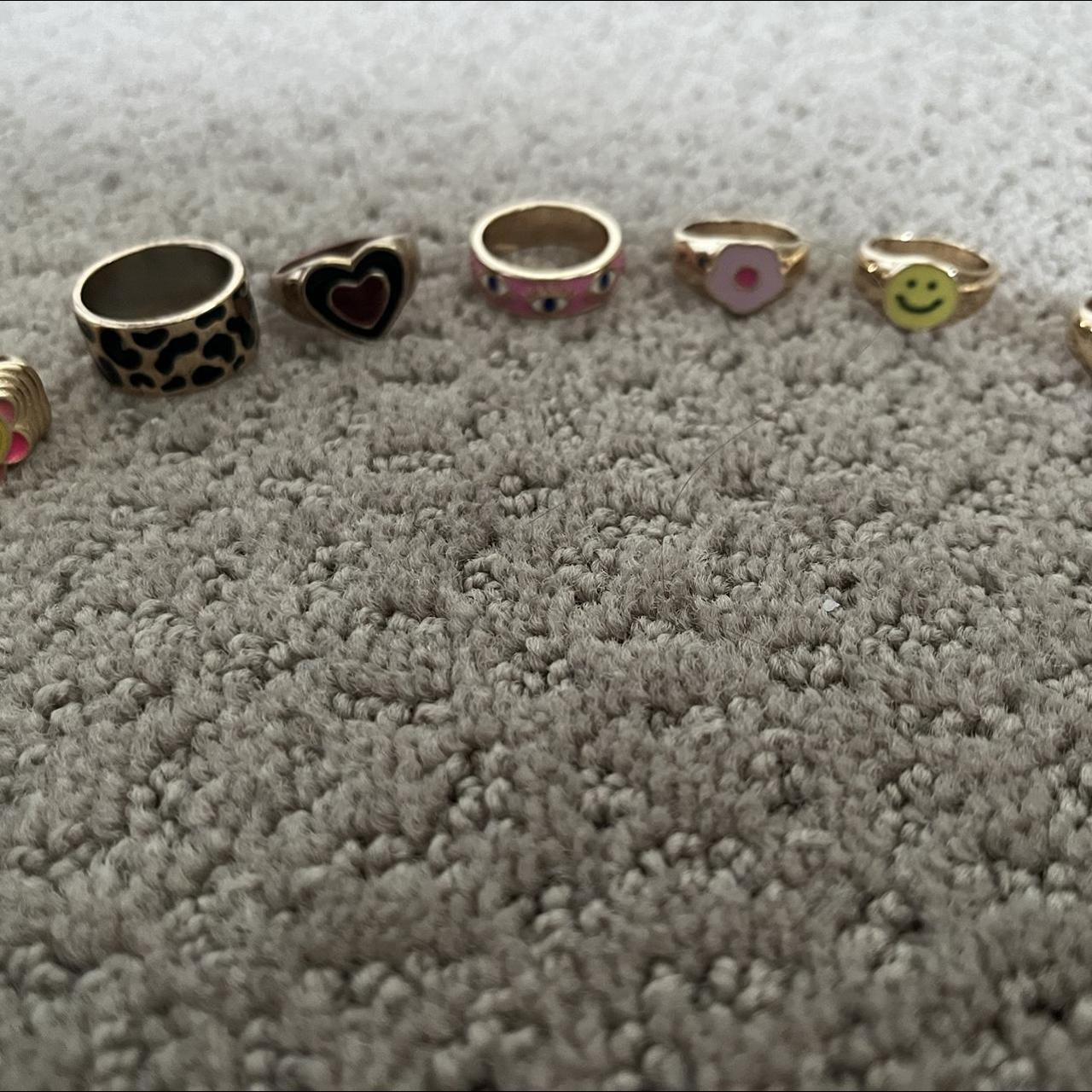 Super Cute Gold Preppy Ring Pack Includes all the... - Depop