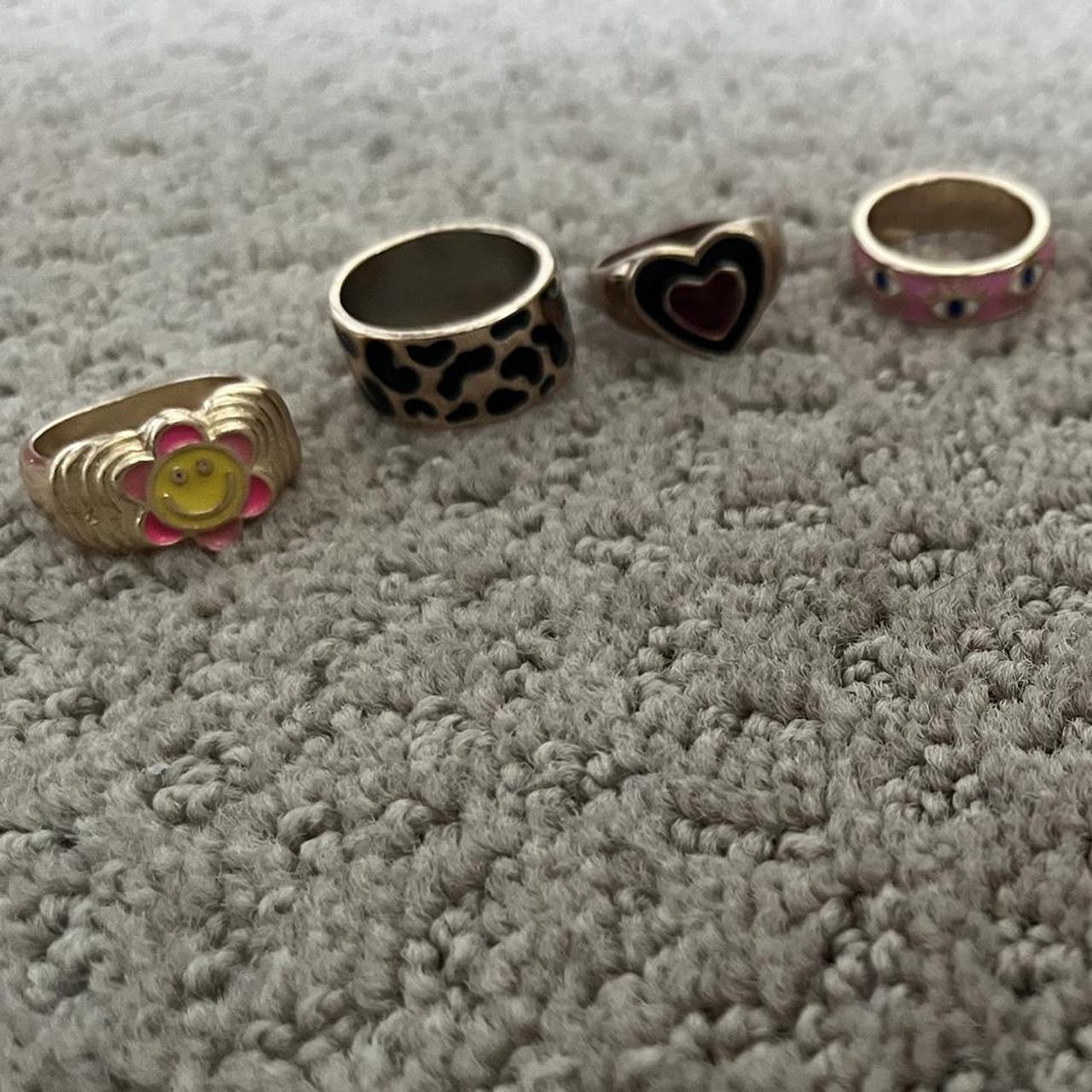 Super Cute Gold Preppy Ring Pack Includes all the... - Depop