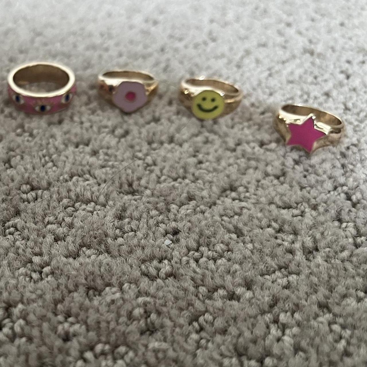 Super Cute Gold Preppy Ring Pack Includes all the... - Depop