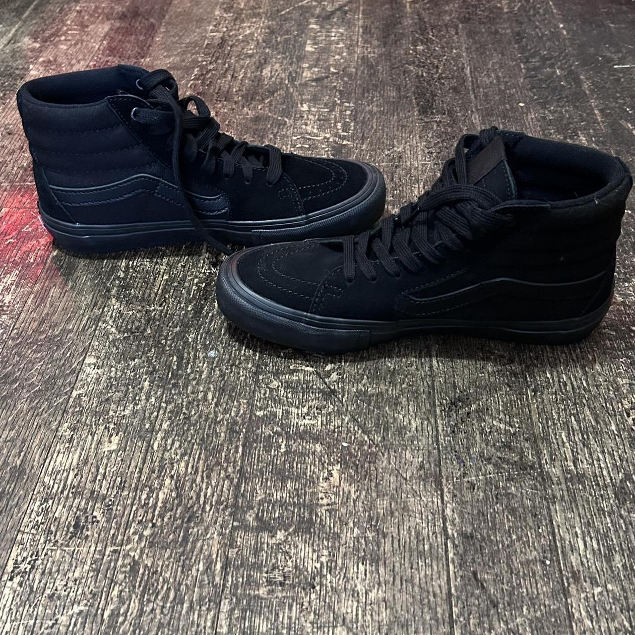 like new all black vans never worn still with box... - Depop