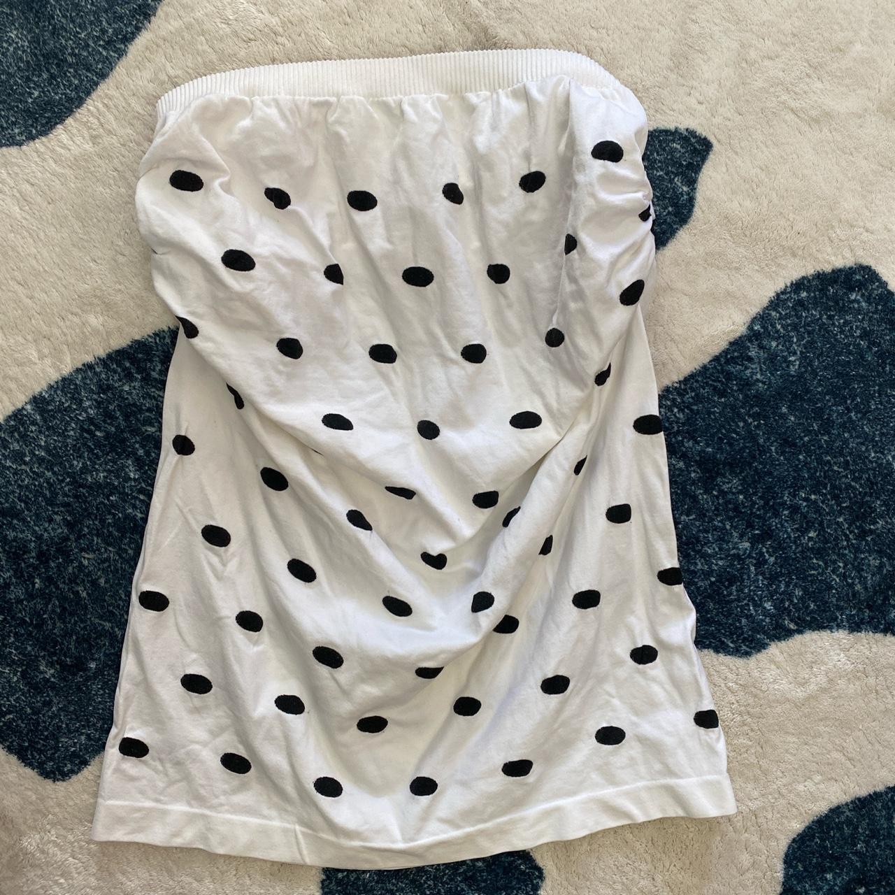 Polka dot tube top. Very stretchy. Size L/XL.... | Depop