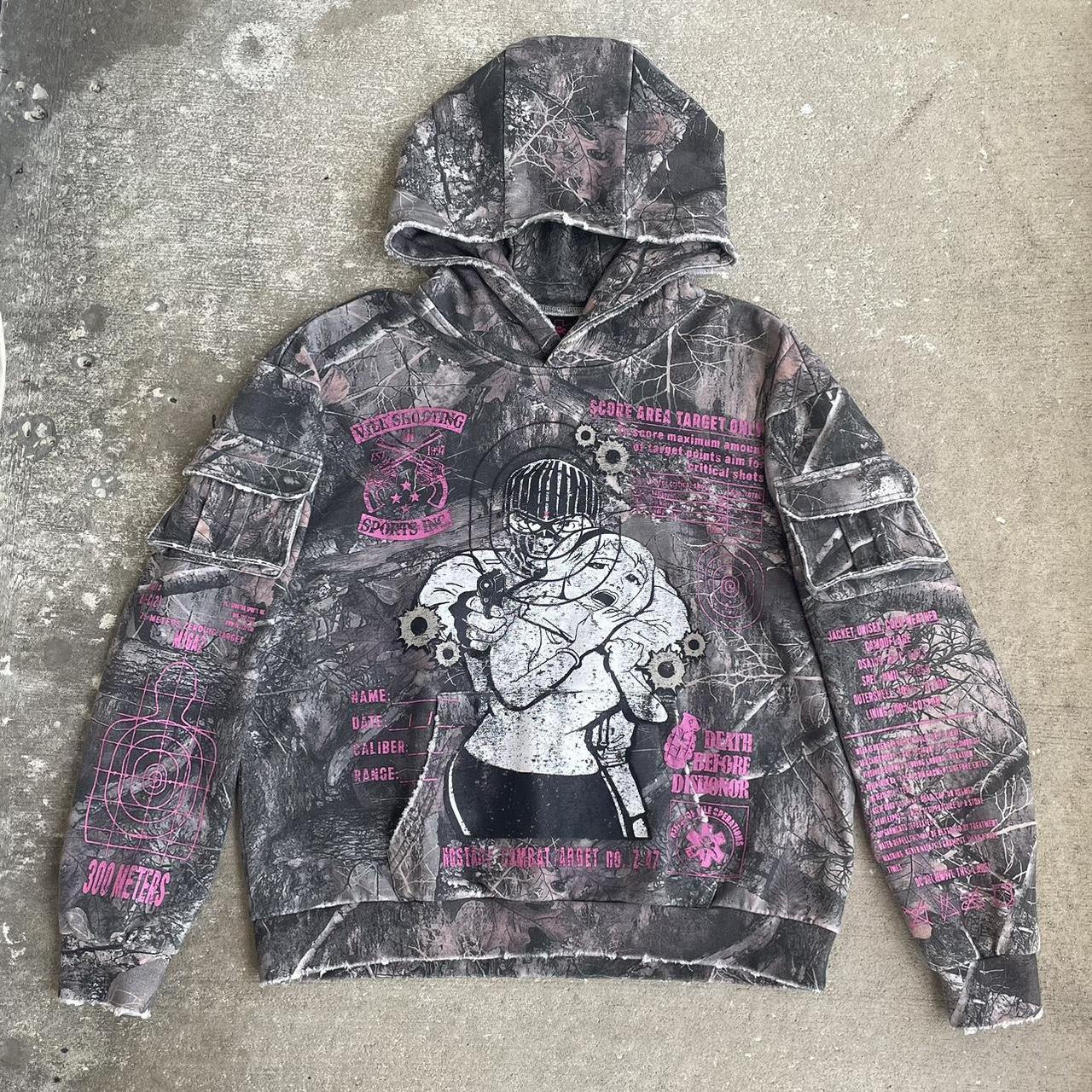 VILE 222 “Trigger Warning” Tree Camo Hoodie [NOT... | Depop