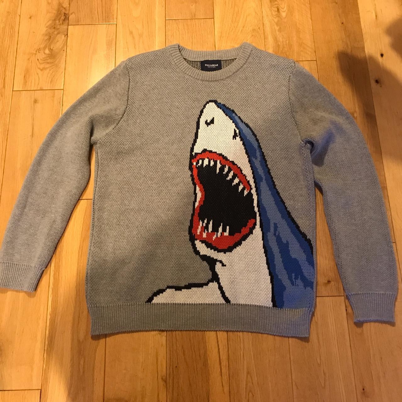 Shark Jumper knitted Rare design Size Small Pull... - Depop