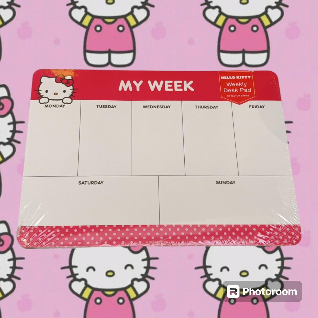 SUPER CUTE HELLO KITTY WEEKLY DESK... - Depop