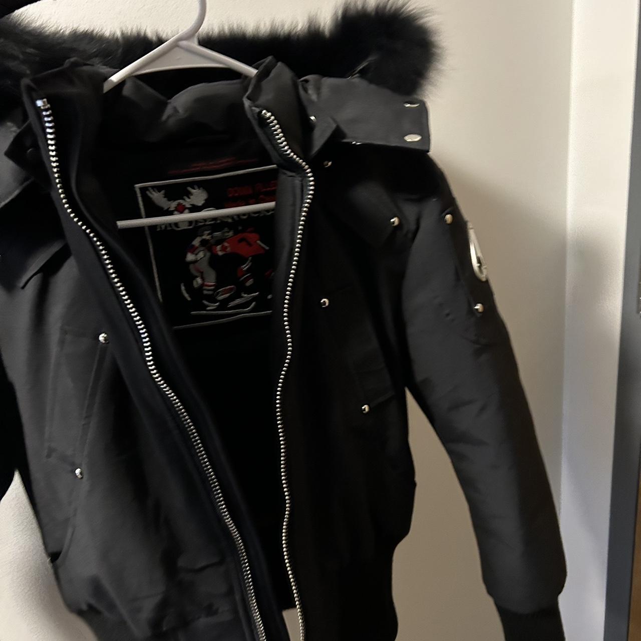 Black Bomber Moose Knuckle wms Small new worn once!... - Depop