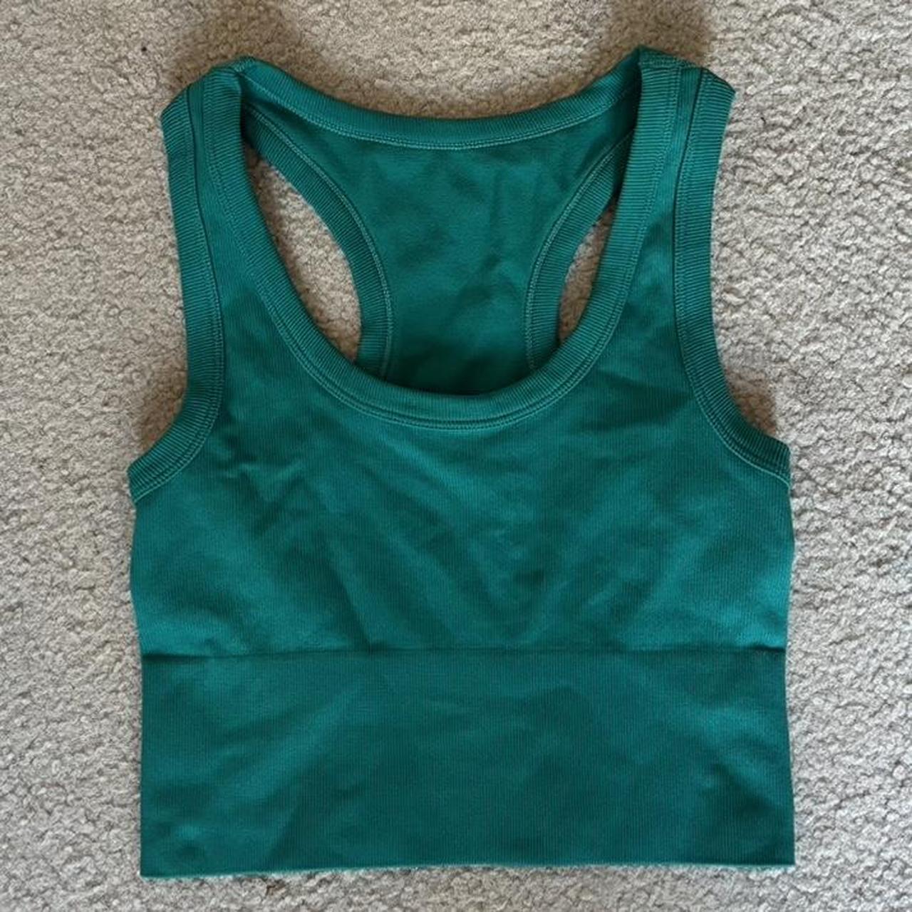 Glassons Green racer back sports bra Size xs/s - Depop