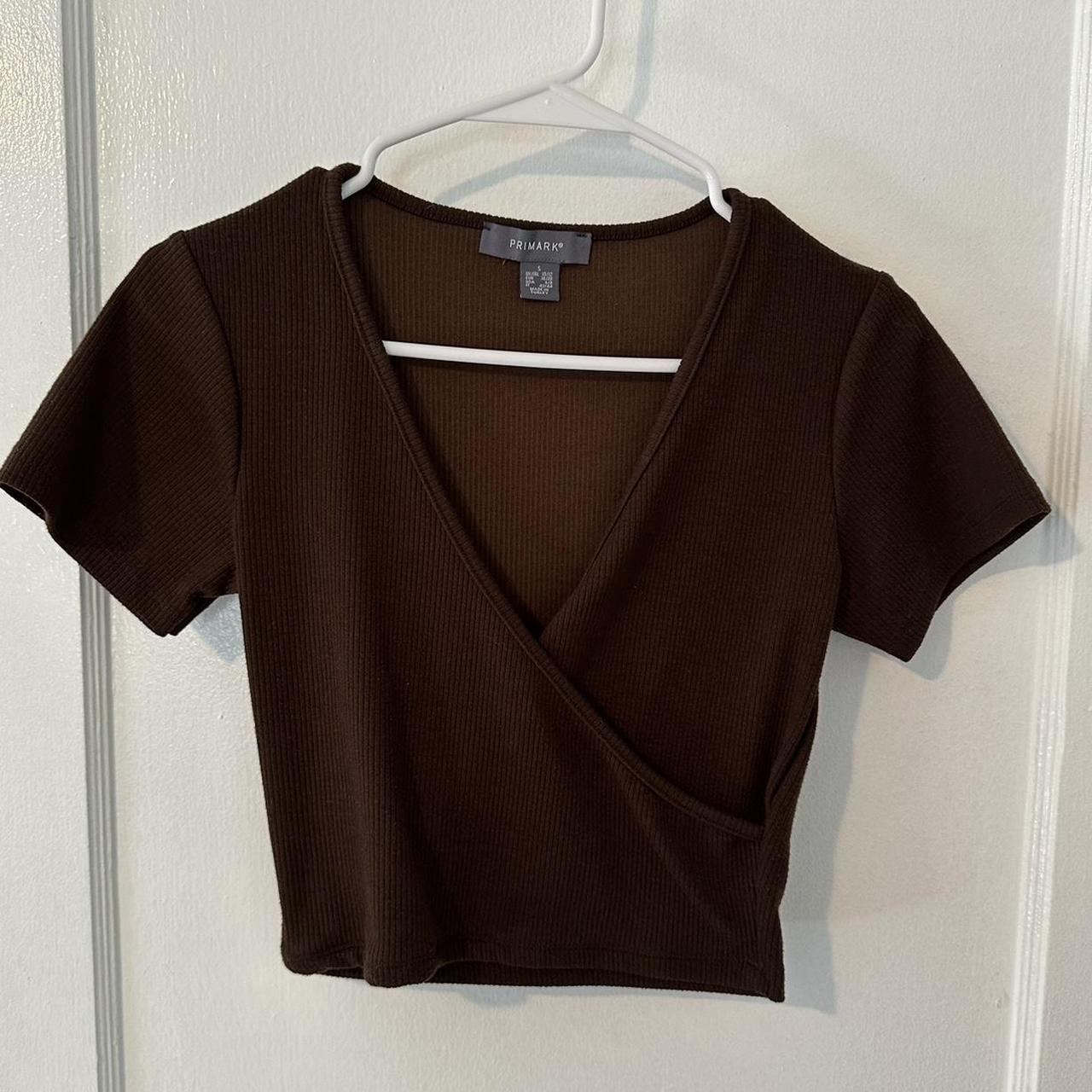 Primark Women's Brown Crop-top | Depop