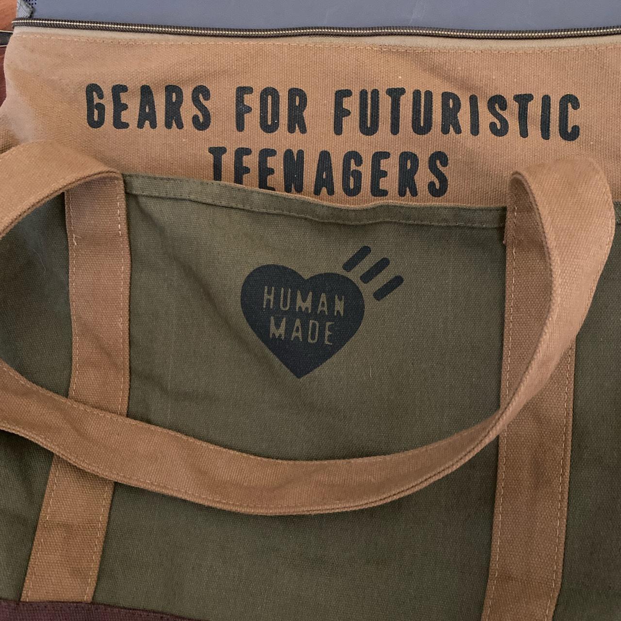 HUMAN MADE tote bag by Pharrell Williams Green and... - Depop