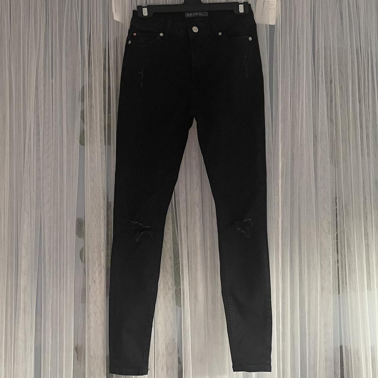 Primark black skinny ripped jeans Size:... - Depop