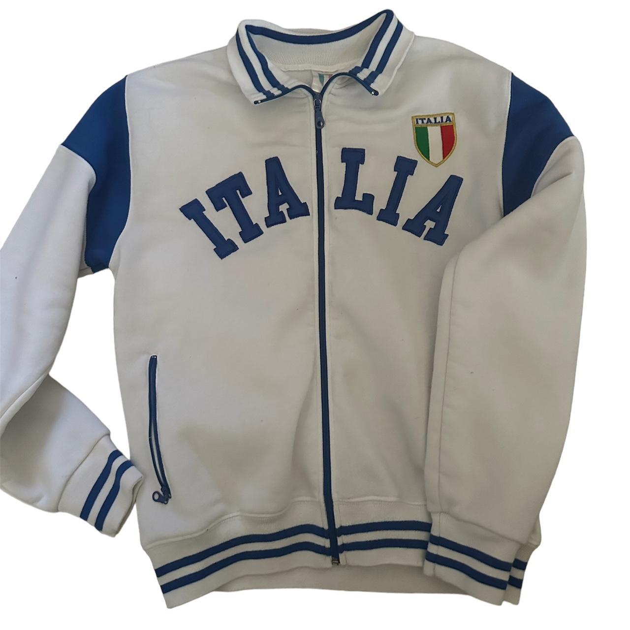 Genuine, vintage, Italia, blue and white jacket,... - Depop