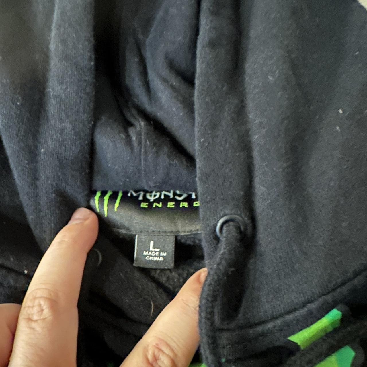 Vintage Monster energy drink jacket hoodie y2k 2000s... - Depop