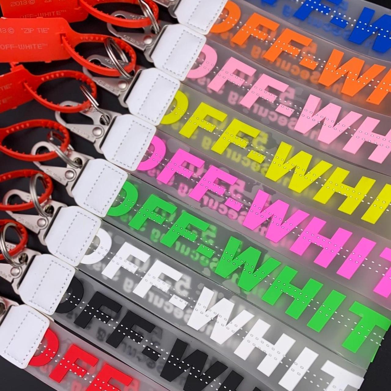 Off White keychain White is available now, more... | Depop