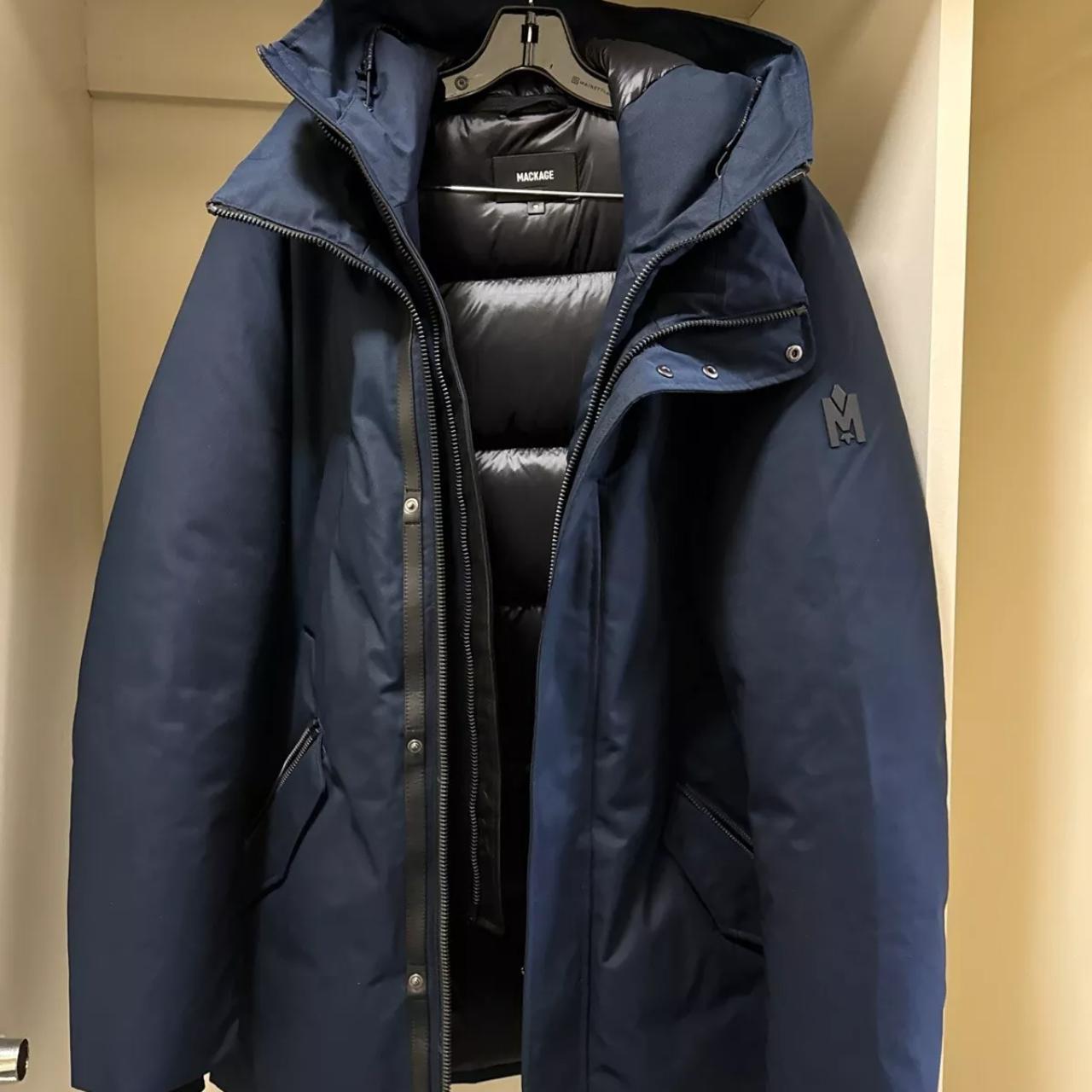 Mackage Edward Down Jacket Size 40 Navy Blue | Depop